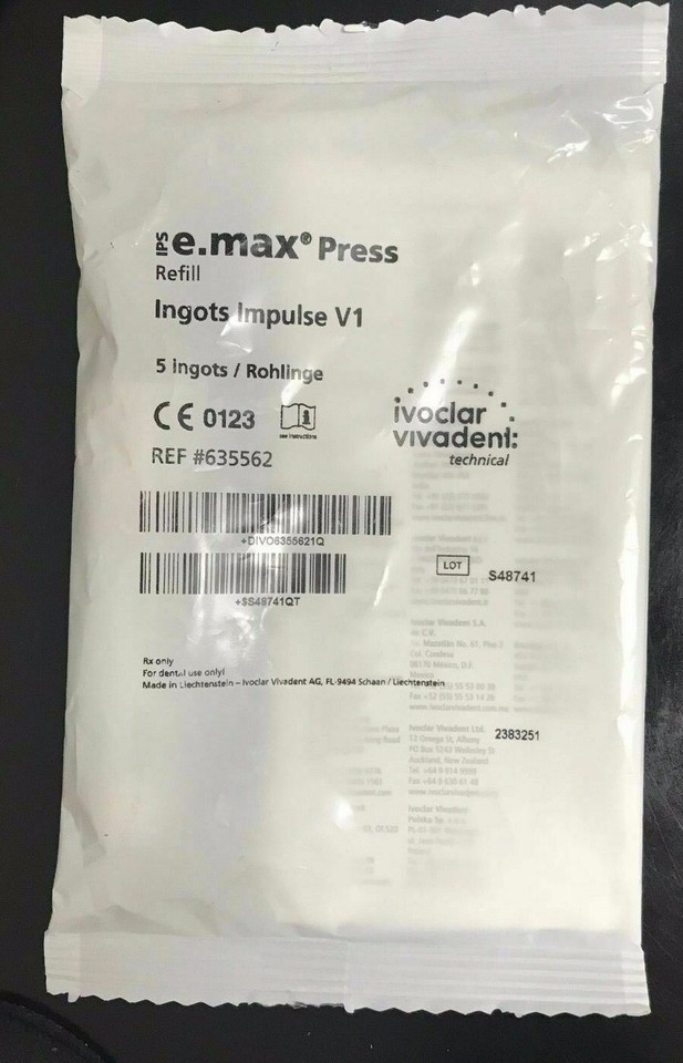 Ivoclar IPS Emax Press 5 Ingots Impulse IV1 e-max 635562 Original | eBay