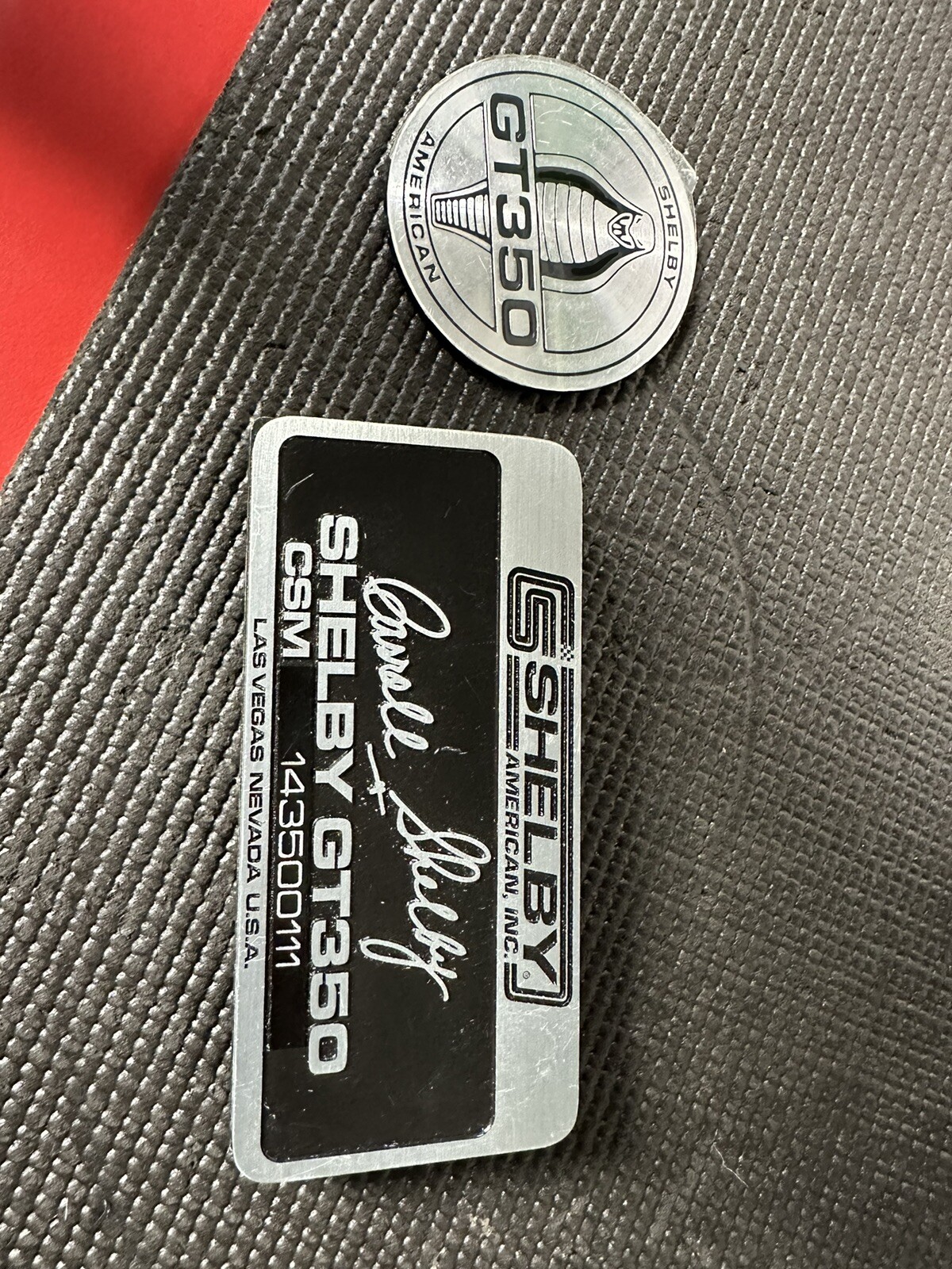 SHELBY GT 350 emblem PLAQUE. CSM NUMBER AND WHEEL CAP EMBLEM | eBay