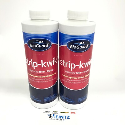 BioGuard-23756-2 PACK Strip-Kwik Degreasing Filter Cleaner - 2 Quarts ...