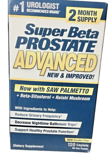 Super Beta Prostate Advanced Male Beta-Sitosterol 120 Caplets EXP: 04/ ...