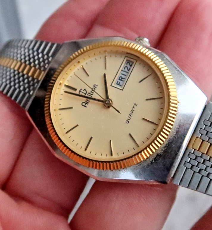 NICE Vintage Men's Armitron Watch Wristwatch Day Date & Box Manual ...
