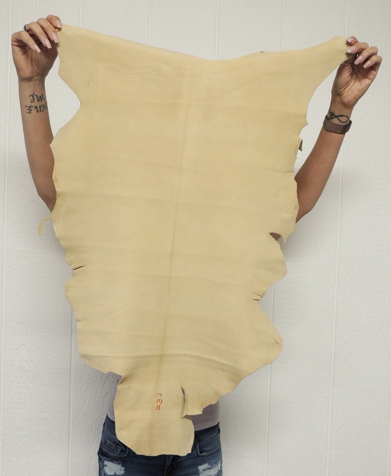 BRAINTAN BUCKSKIN Leather Hide for Native Crafts Taxidermy SCA LARP ...