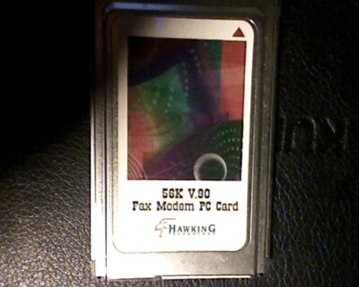 Working Vintage PCMCIA 56K V.90 Fax Modem Card By Hawking Technology ...