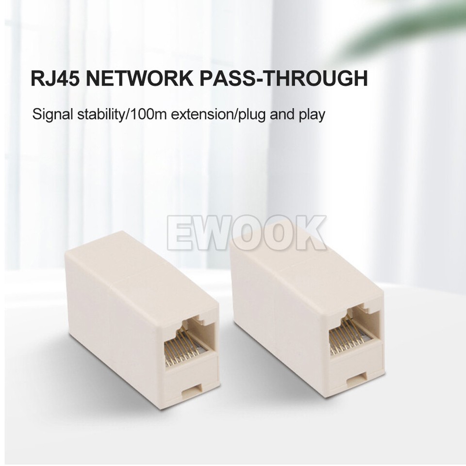 15xRJ45 Coupler Cat6 Cat5e Ethernet Cable Extender Joiner LAN Adapter ...