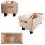 Wooden Wheeled Storage Crates | 2 Sizes | Plain Wood Box Moving ...