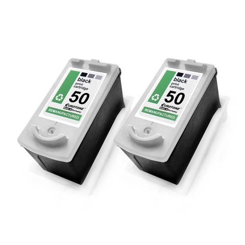 2x cartridges for Canon JX 200 210 500 510, PG50 BK PG-50 BLACK ...