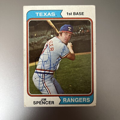 JIM SPENCER 1974 TOPPS AUTOGRAPHED SIGNED AUTO BASEBALL CARD | eBay