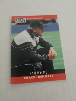 1990 Pro Set Football Card #68B Sam Wyche CO COR | eBay