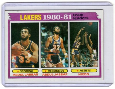 1981 TOPPS BASKETBALL NEAR VINTAGE CARD # 55 - HOF ABDUL-JABBAR - L. A ...