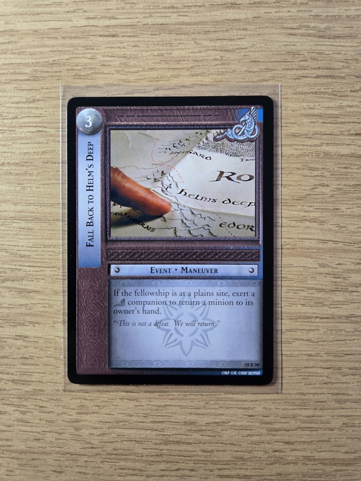 LOTR TCG 18R98 Fall Back To Helm's Deep NM | eBay
