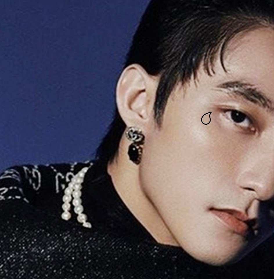 64 Sticker Gangster Tear Temporary Tattoo Rapper Tear Drop Face Tattoo ...