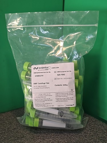 VWR Centrifuge Conical Tube 15 ml Pack of 50 Tubes | Ultra HIGH ...