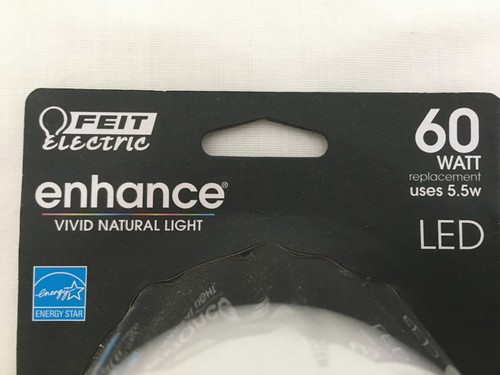 (2) NEW Feit Electric Enhance G25 LED Light Bulbs 60W 2700K 500 Lumens ...