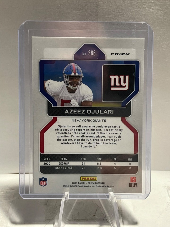 Azeez Ojulari 2021 Panini Prizm Pink Rookie New York Giants | eBay