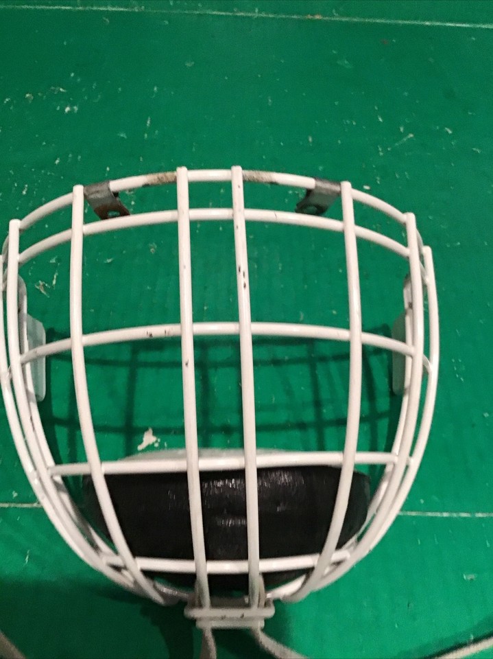 Cooper HM50 Hockey Helmet Face Shield Cage Mask goalie white sz Small ...