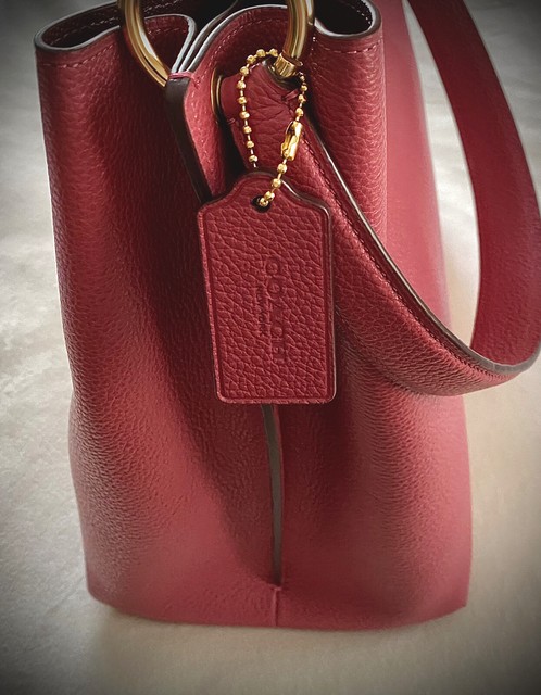 Coach 55200 Polished Pebble Leather Charlie Bucket Crossbody Bright ...