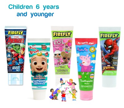 Strawberry/Bubble Gum Flavours 75ml Kids Toothpaste Children 6 years ...