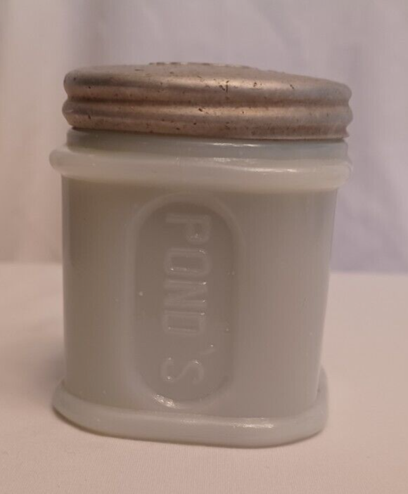 Ponds Cold Cream Jar With Embossed Aluminum Lid Thick Milk Glass | eBay