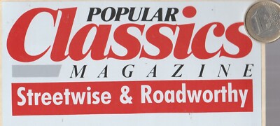 AUTOCOLLANTS C29. Presse. automobile. POPULAR CLASSICS MAGAZINE | eBay