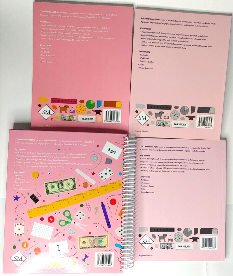 Math DIMENSIONS MATHEMATICS 5A SET Textbook Workbook Teacher Guide ...