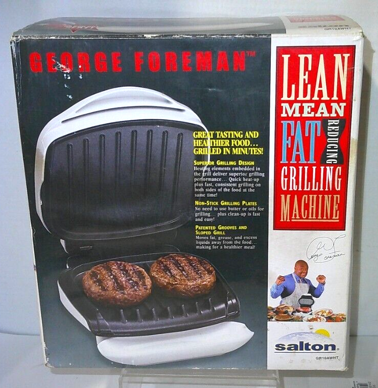 George Foreman Lean Mean Fat Reducing Grilling Machine GR10AWhite ...