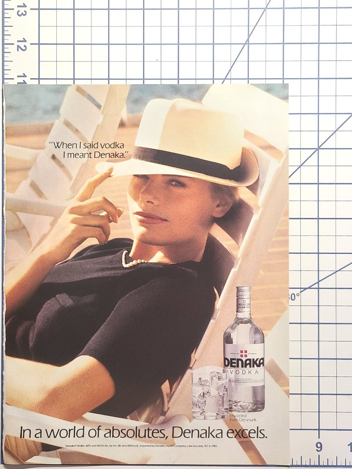 Denaka Vodka Denmark Vintage Print Ad 1989 **See Descr** | eBay