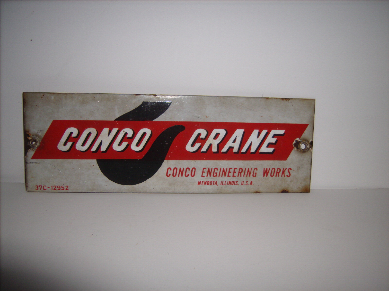 Conco Crane, Vintage, Mendota Illinois, Collectable, Porcelain Sign | eBay