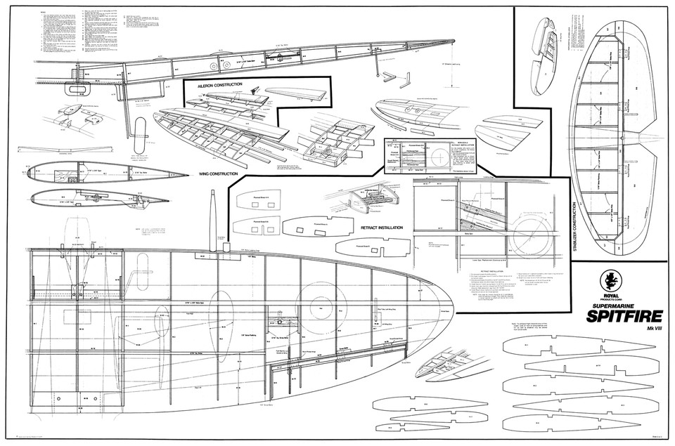 Royal / Marutaka Spitfire mk VIII plans | eBay