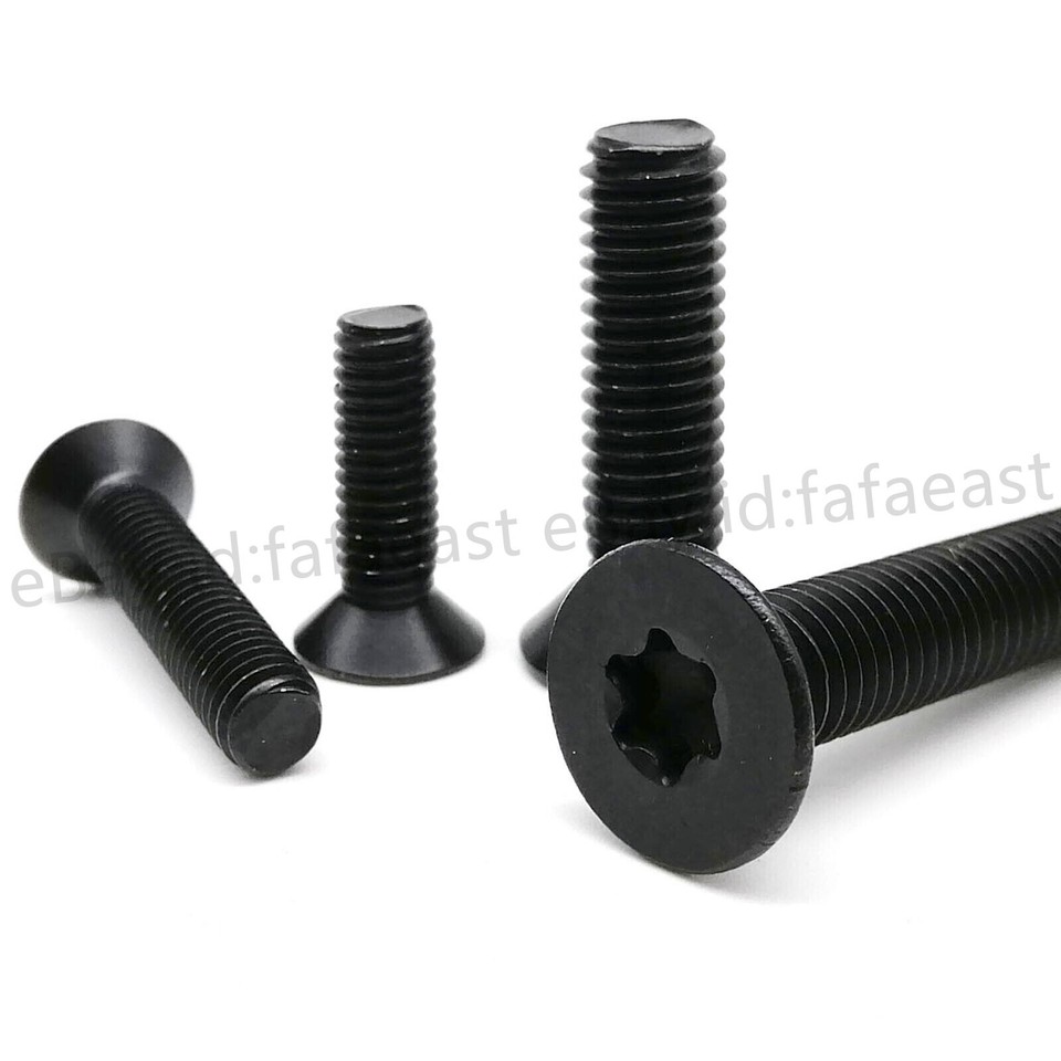 M2-M8 Black Stainless Steel Six-Lobe Torx Head Flat Countersunk Screw ...