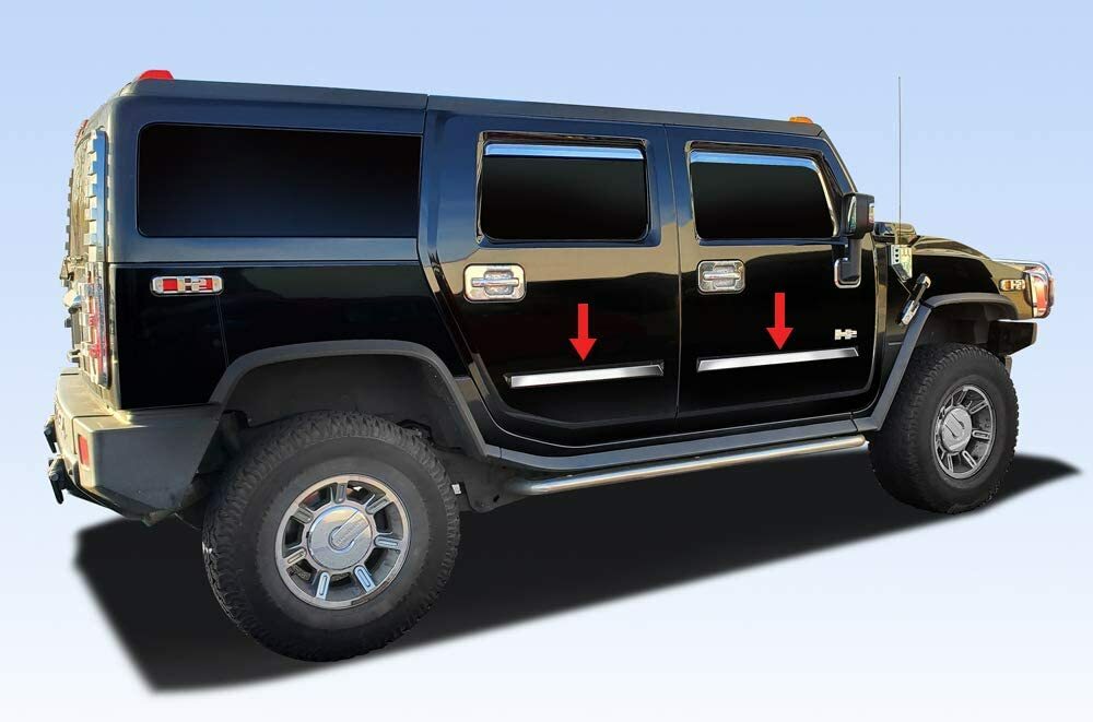 2003-2009 Hummer H2 Chrome Stainless Steel Bodyside Insert Trim 2 ...