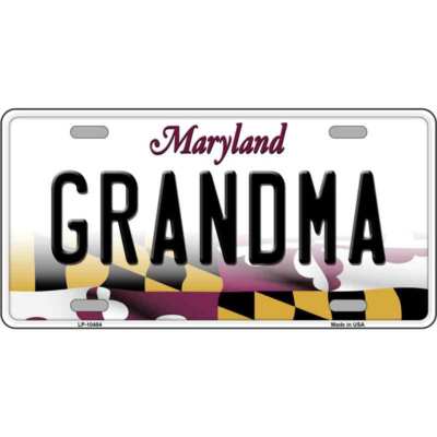 Grandma Maryland Metal Novelty License Plate Tag LP-10484 | eBay
