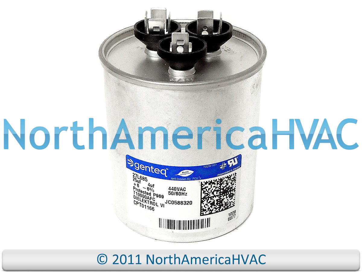 OEM Capcom Capacitor 25/4 uf MFD 440 volt Replaces Trane GE CPT1166 ...