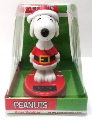 Peanuts - Snoopy Santa (Solar Bobble Head) Charlie Brown Christmas ...