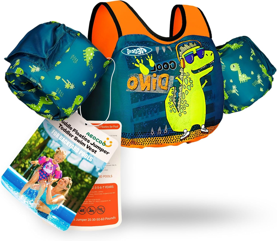 Puddle Float Jumper 20-30-50-60-70 Pounds, Toddler Swim Vest for 1-3-5 ...