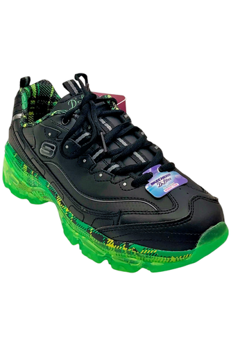 Skechers Women's D'Lites Crystal Glam Rocker Sneakers Black/Lime | eBay