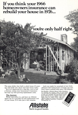 1976 Allstate Insurance: Rebuild Your House in 1976 Vintage Print Ad | eBay