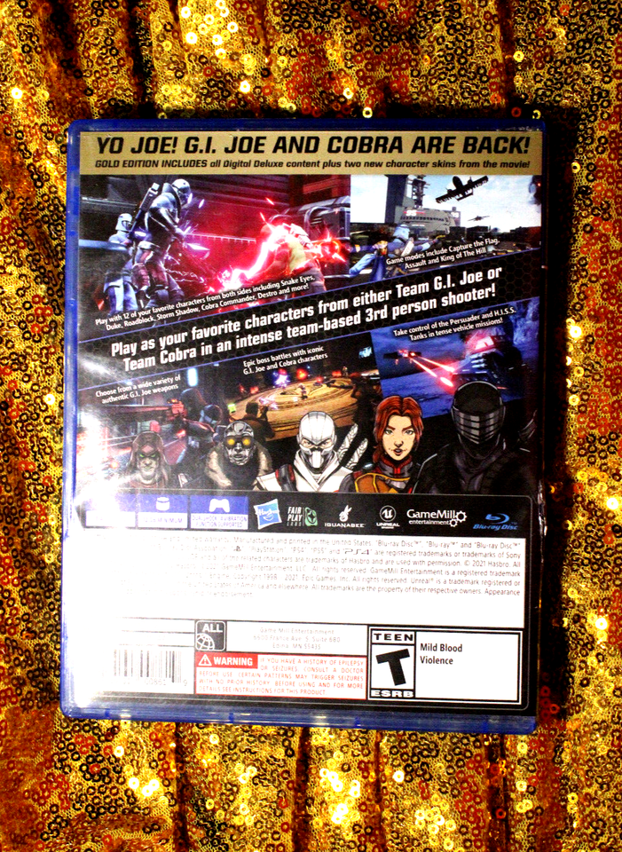 GI Joe Operation Blackout PS4 Gold Edition Case and Game (NO BOOKLET ...