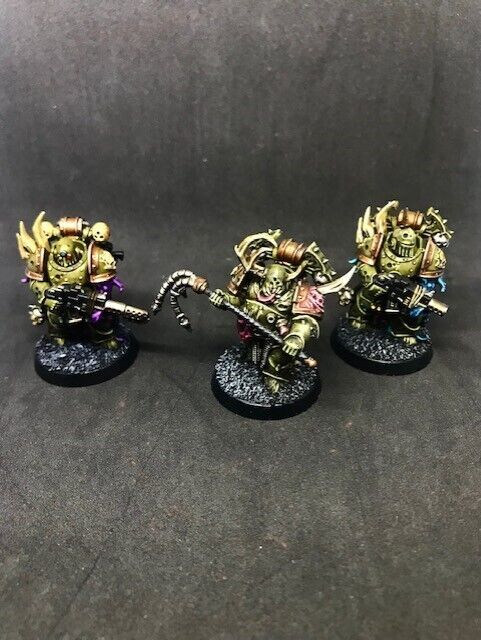 6X Plague Marines easy to build DEATH GUARD WARHAMMER 40k Painted | eBay