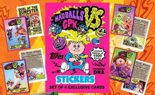 MADBALLS VS GPK (#/1500) GARBAGE PAIL KIDS (SEALED WAX PACK) 4-CARD SET ...
