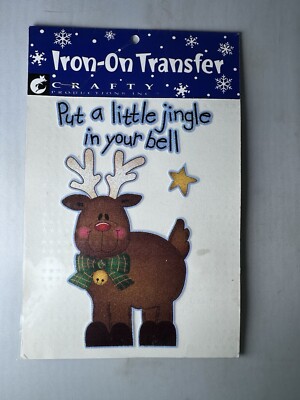 VTG Crafty Productions Iron-on Transfer Holiday Christmas Reindeer ...
