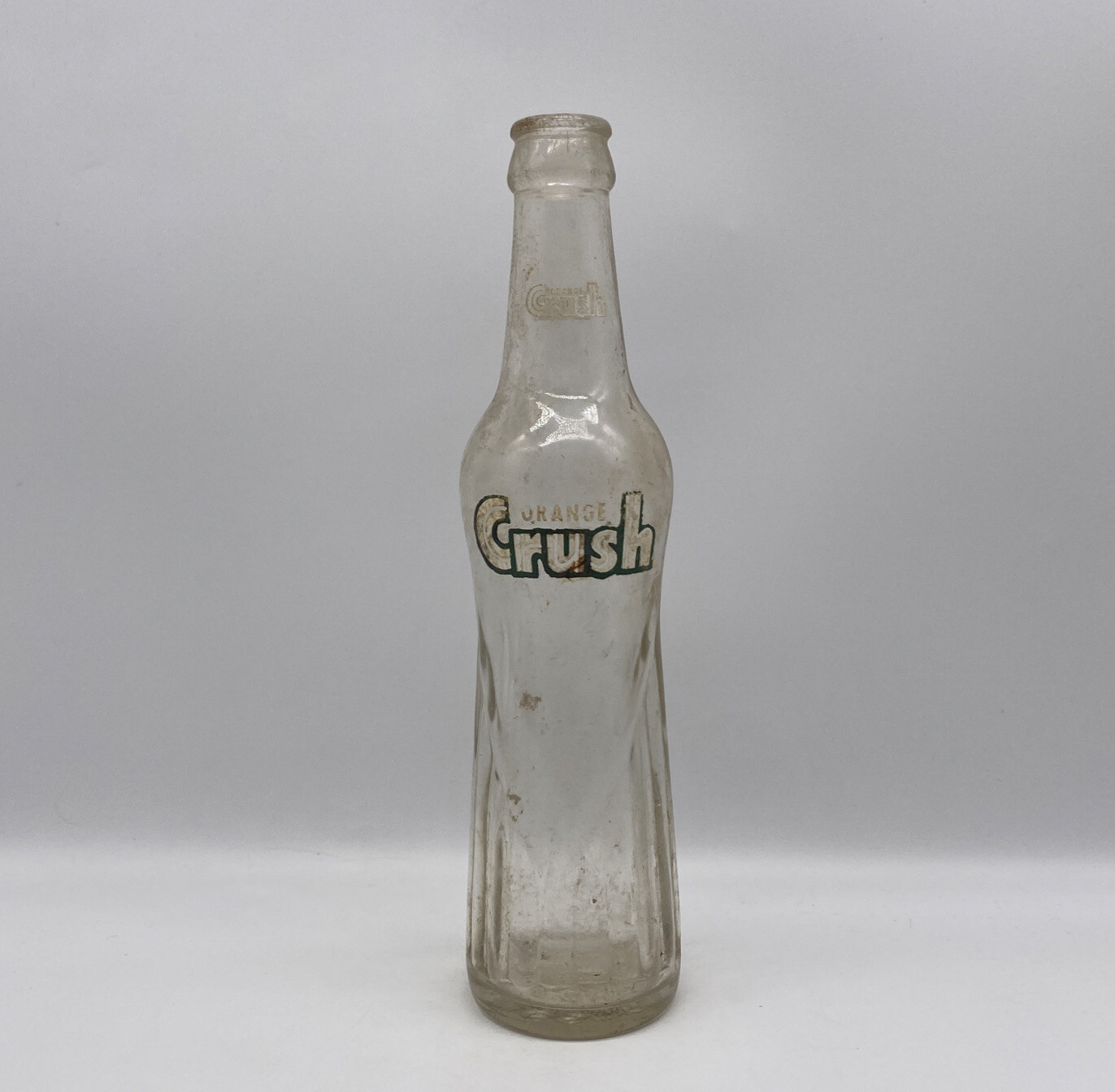 Vintage Orange Crush Clear Colored ACL 10oz Glass Soda Bottle ...