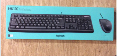 Logitech MK120 K120 Wired USB Keyboard Mouse Desktop Combo Set | QWERTY ...