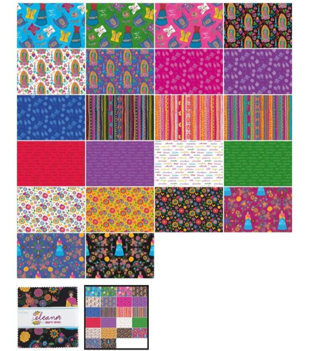 Riley Blake Jelly Roll Eleanor by Crafty Chica 40 2.5 inch Strips | eBay