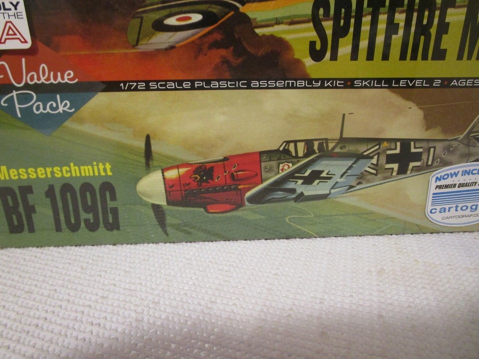HAWK Supermarine Spitfire Mk 22 & Messerschmitt BF 109G Value Pack 2 Models NEW | eBay