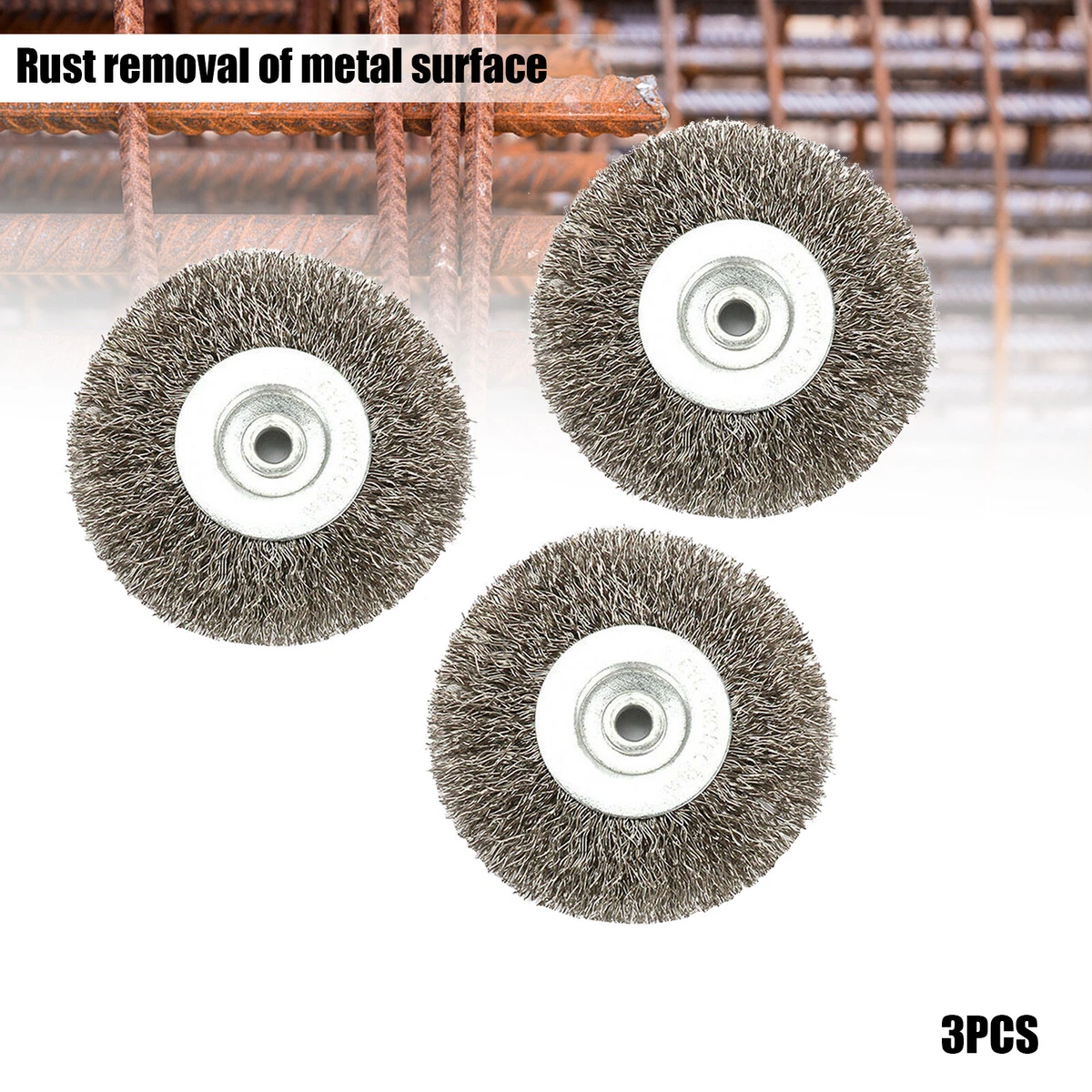 Stainless Steel Wire Brush Wheel Wood Open Paint Polishing, 44% OFF