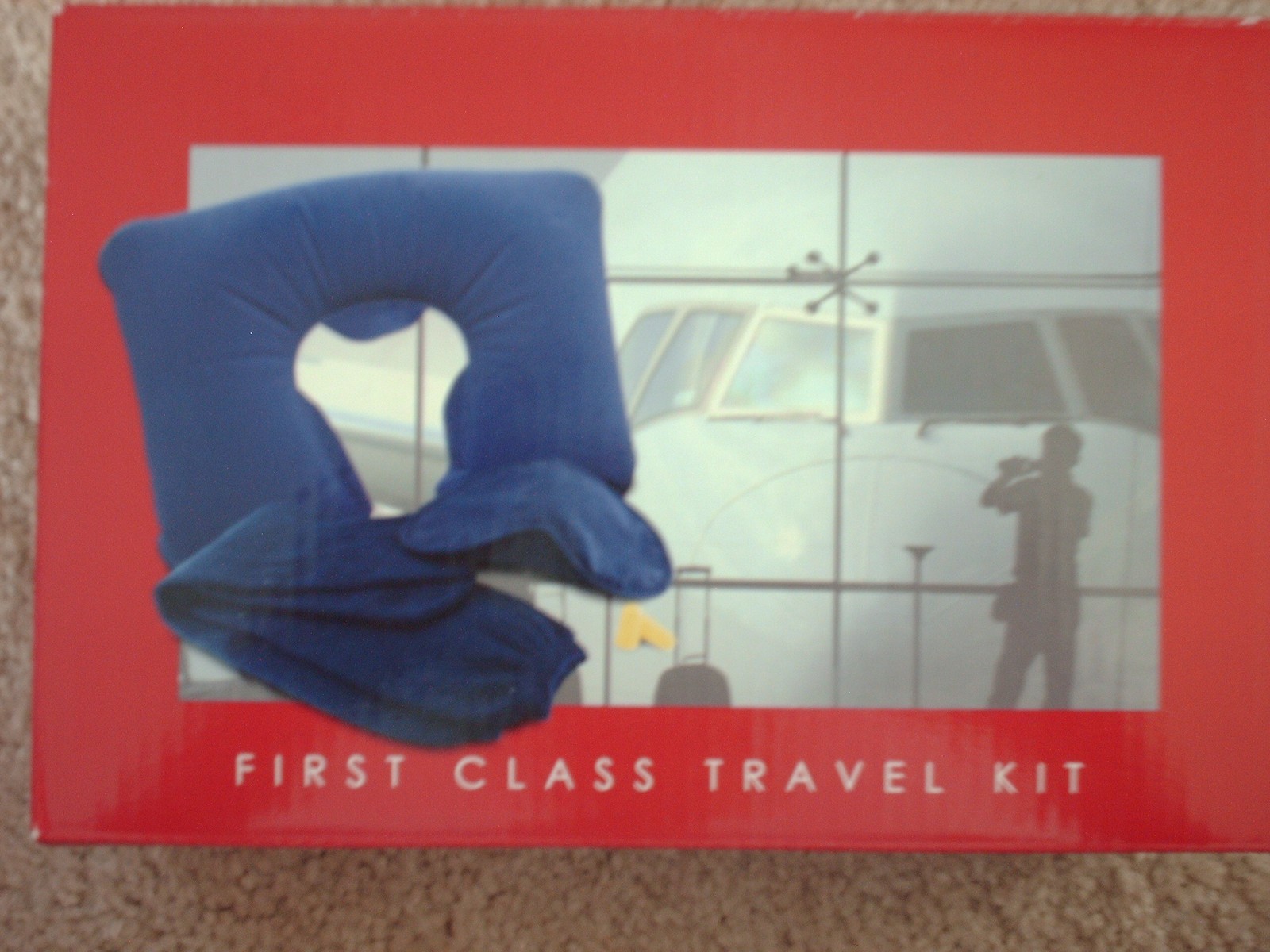 First Class Travel Kit Neck Rest Eyemask Travel Socks Soft Ear Plugs ...