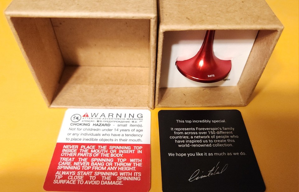 New Foreverspin 2025 Limited-Edition Ruby Red Spinning Top Toy New In ...