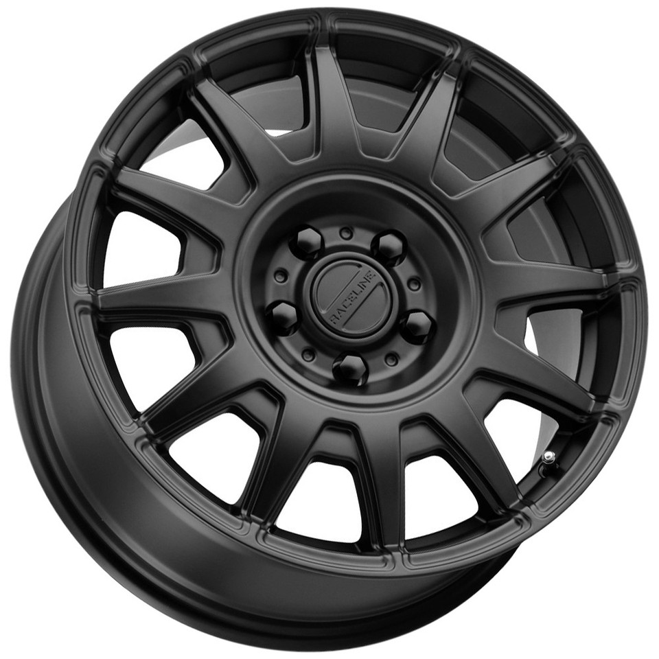 (Set of 4) Raceline 401B Aero 18x8 5x108 +40mm Satin Black Wheels Rims ...