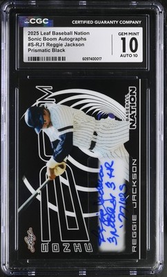 2025 Baseball Nation #S-RJ1 Reggie Jackson Sonic Boom Autographs AUTO ...
