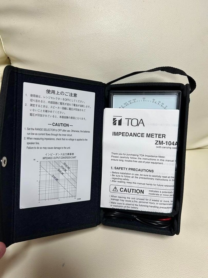 TOA ZM-104A Impedance Meter Handheld Battery Operated | eBay